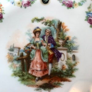 Vintage German Decorative Plate, 5.5 Inch Fancy Victorian Style Plate ...