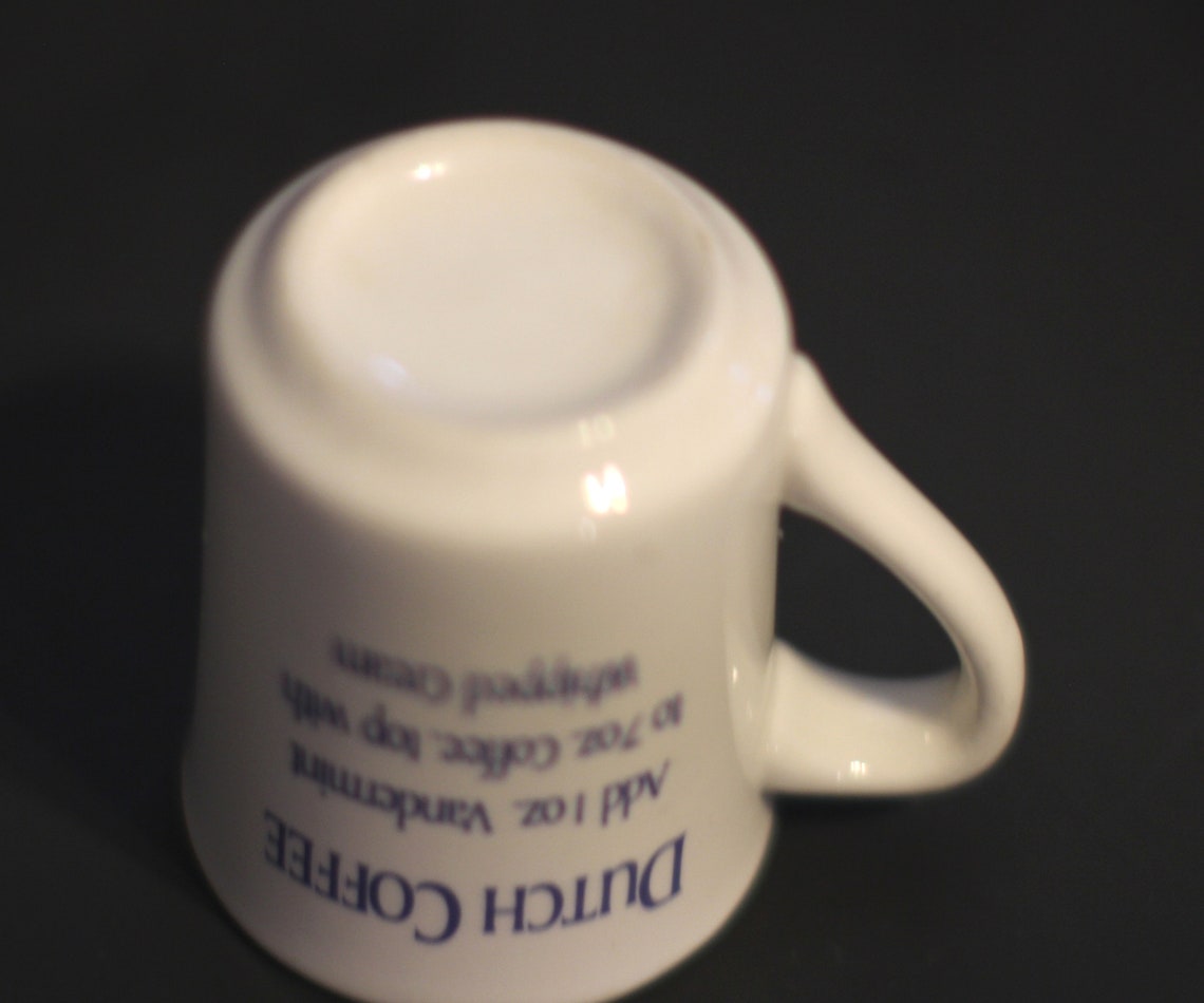 Vandermint Liqueur Coffee Mug Dutch Coffee Recipe Mug Blue & - Etsy