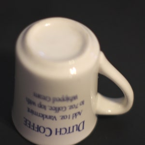 Vandermint Liqueur Coffee Mug, Dutch Coffee Recipe Mug, Blue & White ...