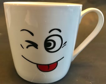 Winky Tongue Emoji Mug - Etsy