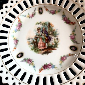 Vintage German Decorative Plate, 5.5 Inch Fancy Victorian Style Plate ...