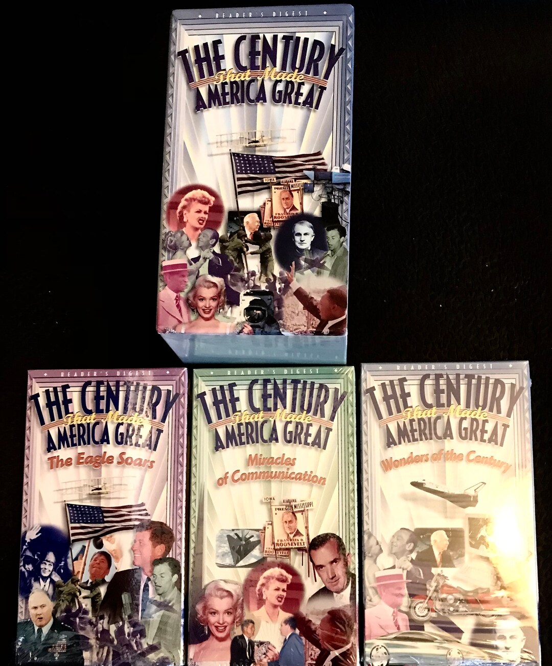 1990s, Used Readers Digest the Century That Made America Great, 3 VCR ...