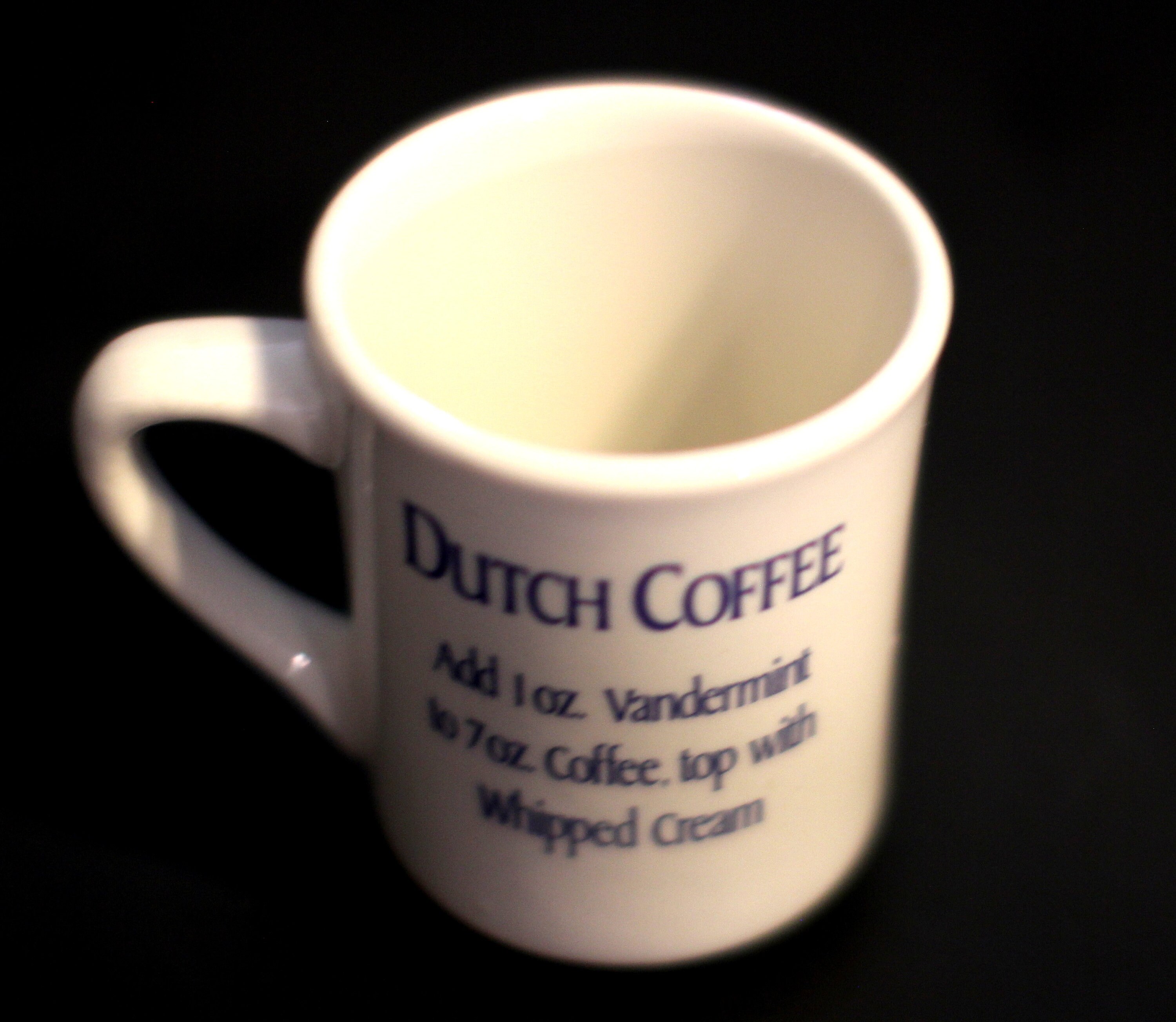 Vandermint Liqueur Coffee Mug Dutch Coffee Recipe Mug Blue & | Etsy