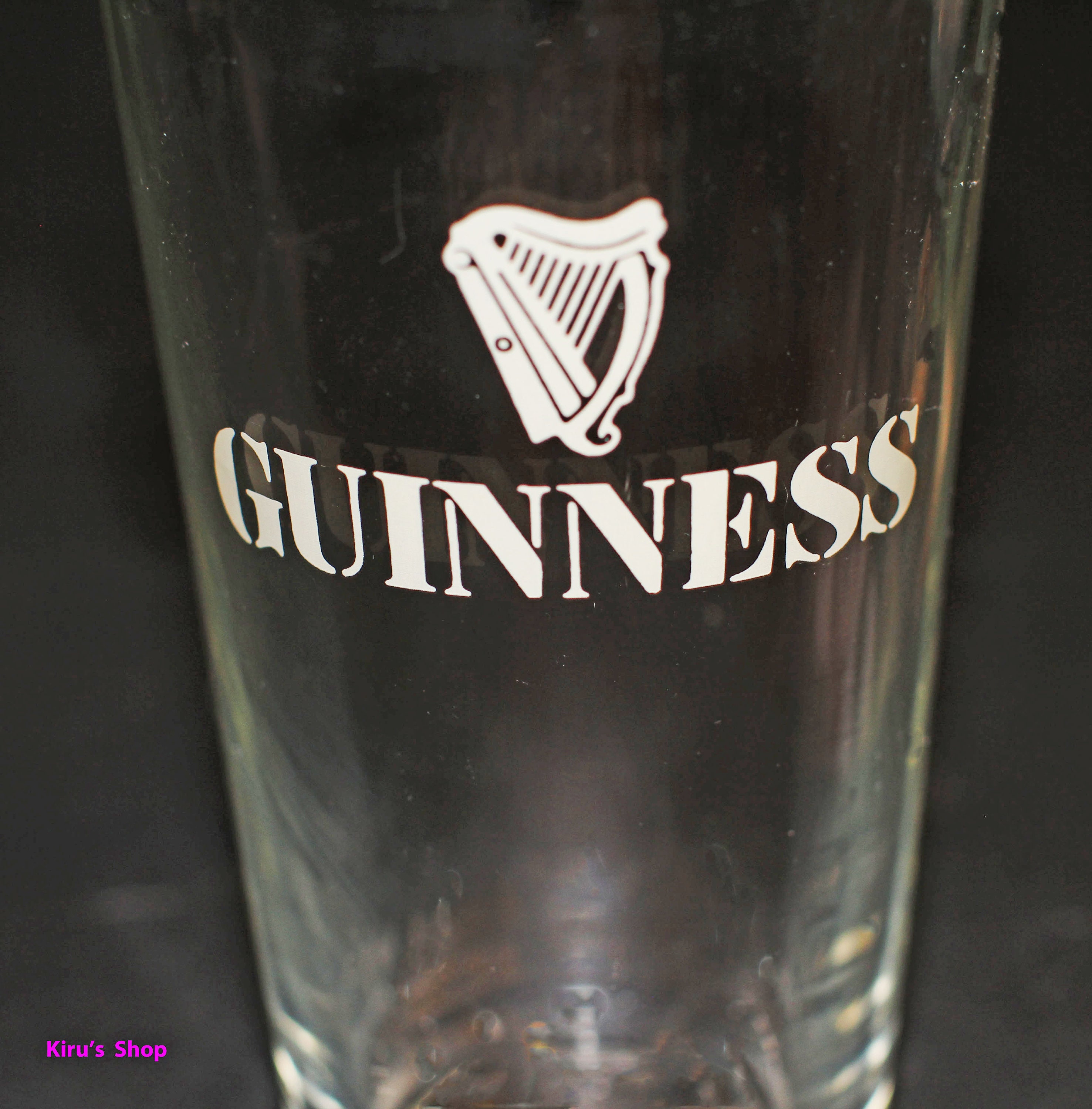 Guinness Irish Beer 16 oz. Glass, Clear Glass Inscribe Guinness ...
