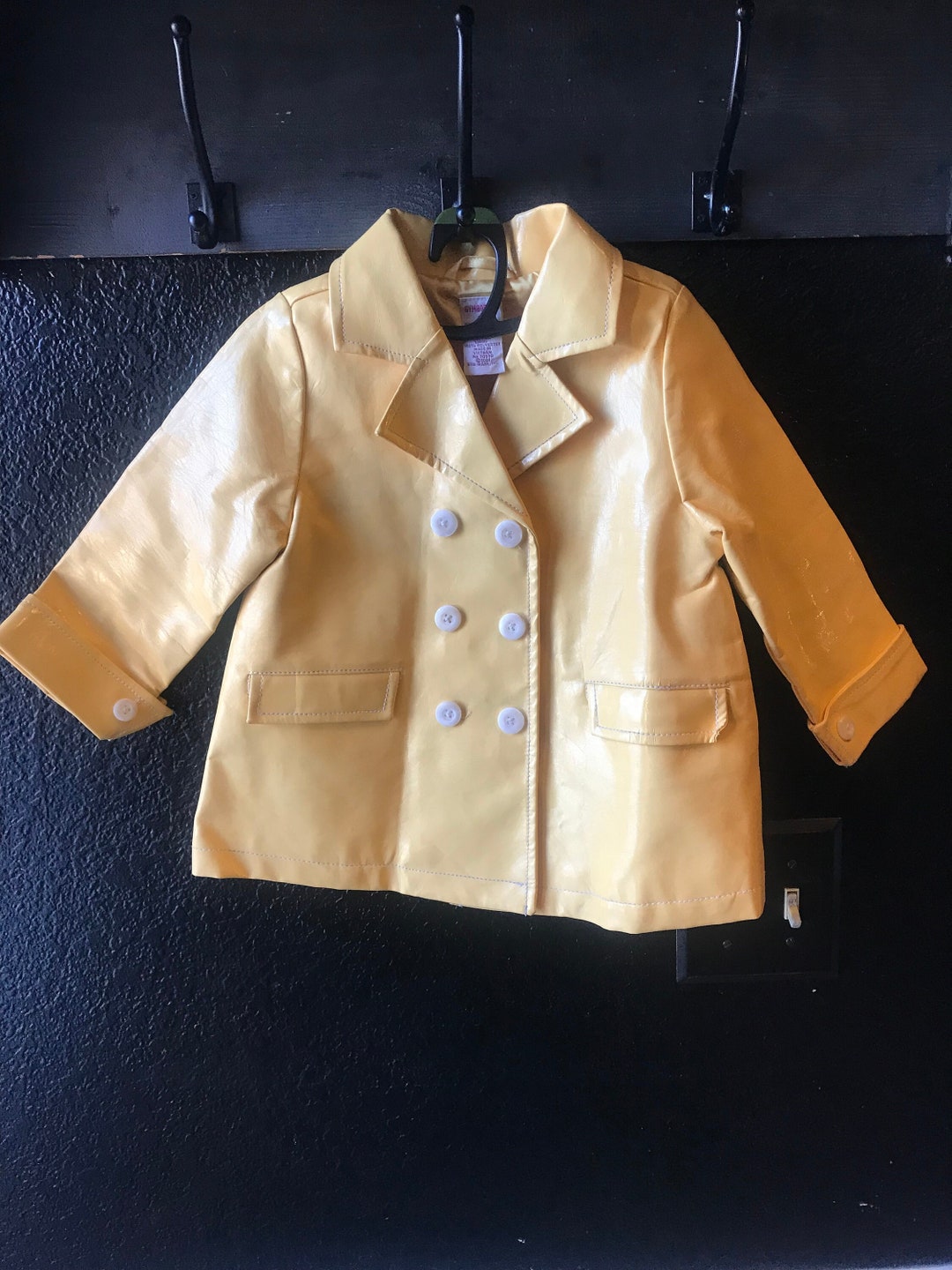 2003, Gymboree 2T Classic Yellow Raincoat, Vintage Toddler’s Waterproof ...