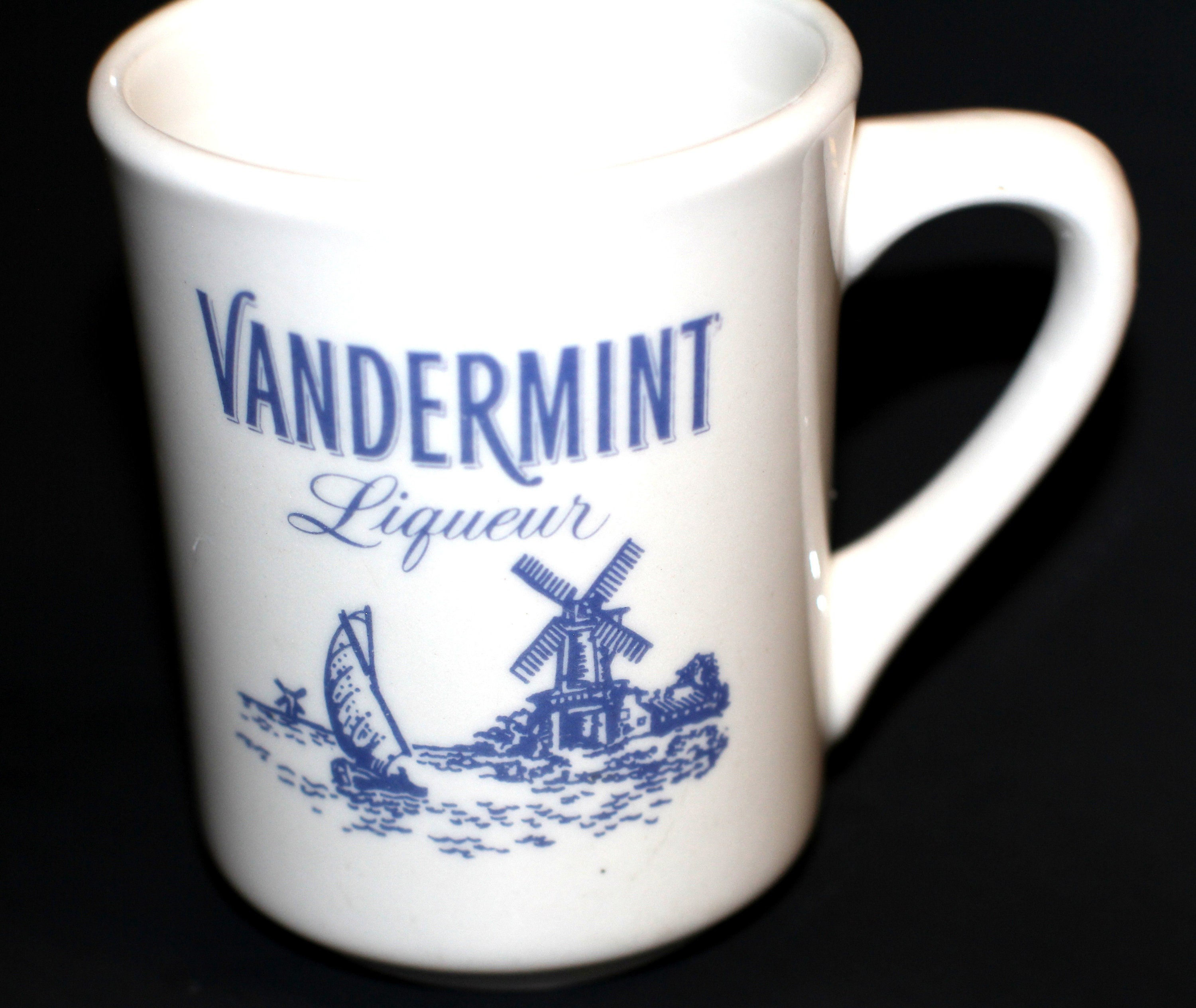 Vandermint Liqueur Coffee Mug, Dutch Coffee Recipe Mug, Blue & White ...