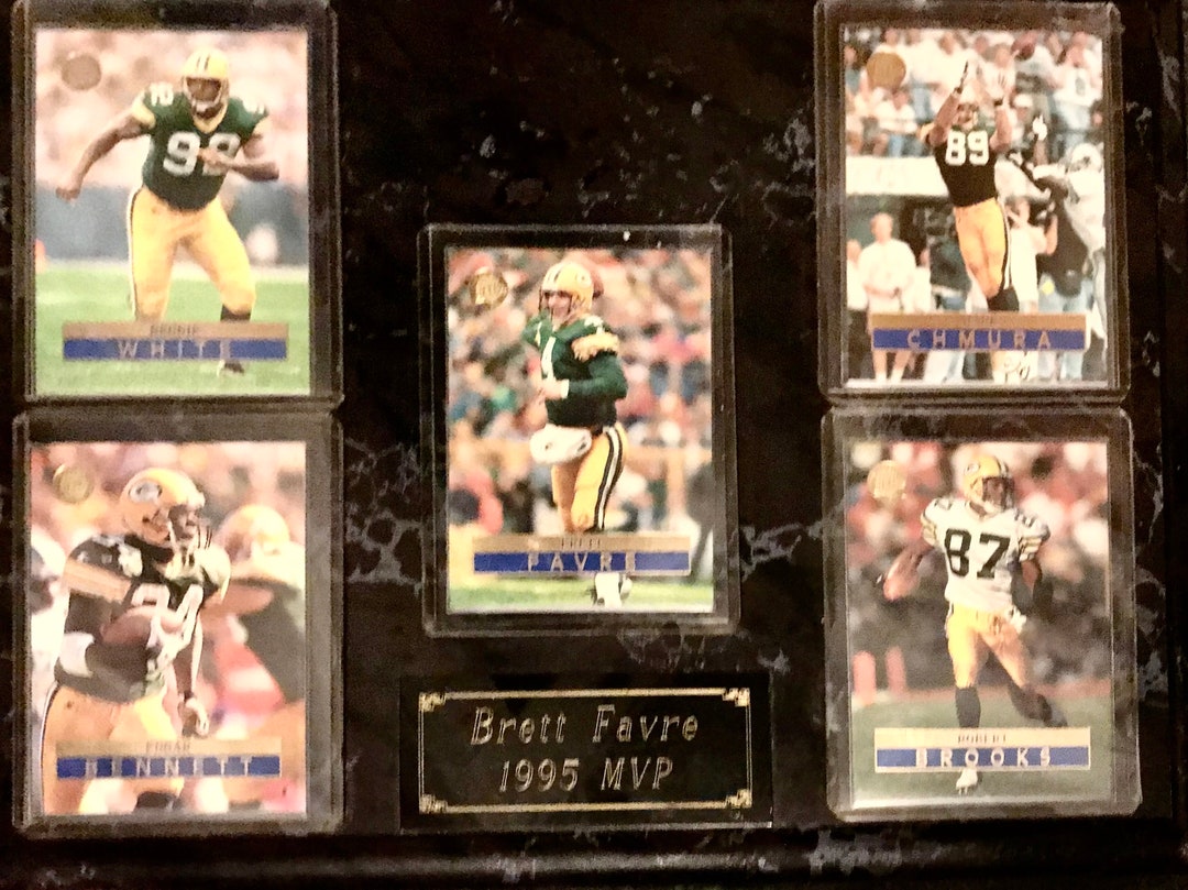 1990s, Brett Favre #4 Green Bay Packers 1995 MVP, 5 NFL Football ...
