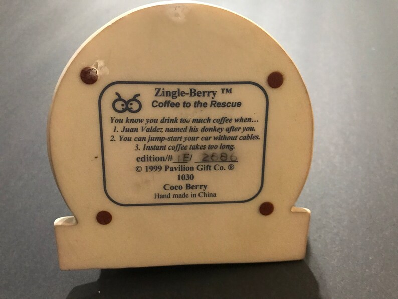 1990s Coffee to the Rescue Zingle berry 1999 Pavilion Gift - Etsy