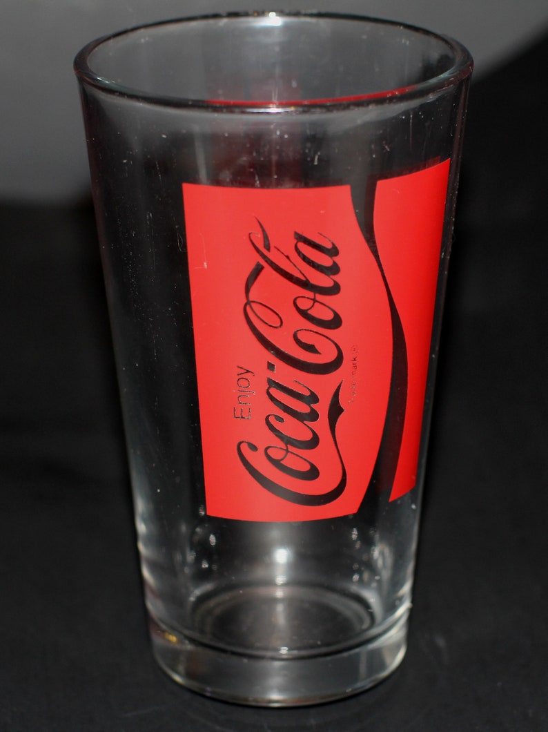 Coca-cola 16 Ounce Tumbler Coke Pint Sized Drinking Glass - Etsy