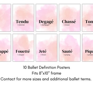 Ballet Definition Posters - Dance Studio Decor - Etsy