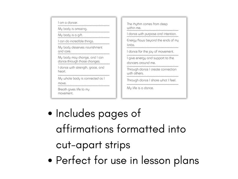 Dancer Affirmations - I Am a Dancer - Body Positivity - Etsy