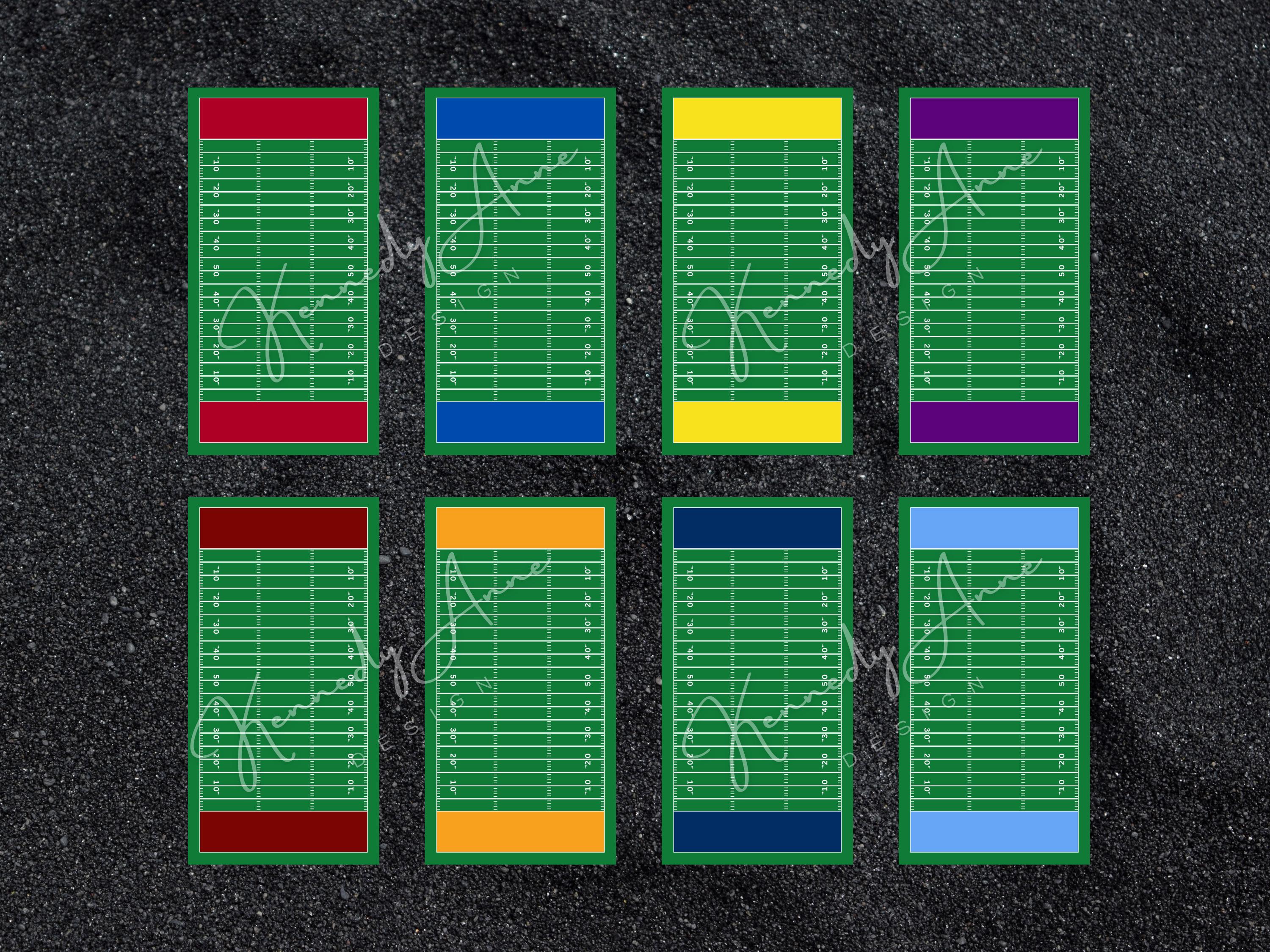 Football Field Graphic - College/nfl Team Colors - PNG Files - Etsy