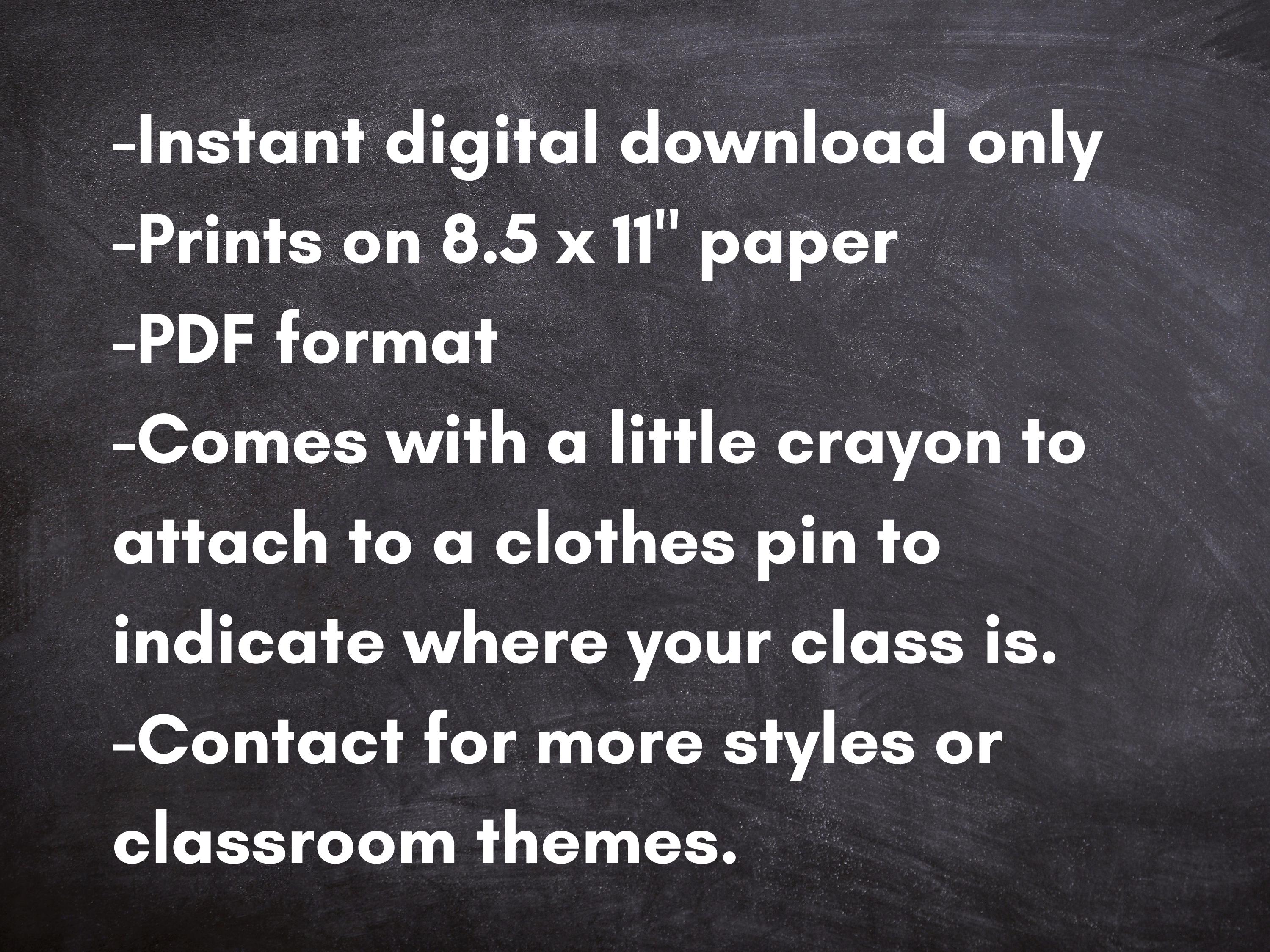 Classroom Door Sign - Where Are We? - Elementary Specialties Sign - Etsy