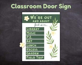 Classroom Door Sign - Where Are We? - Elementary Specialties Sign - Etsy