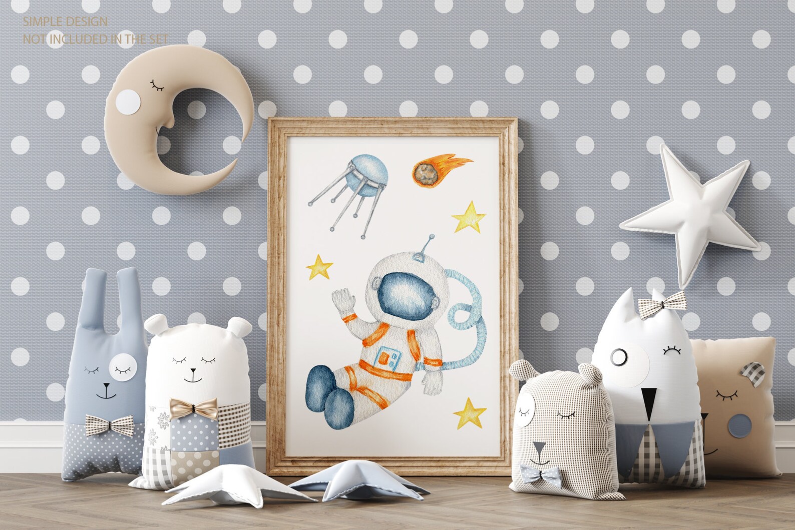 Watercolor Space Clipart Astronaut Spaceship Rocket Stars - Etsy