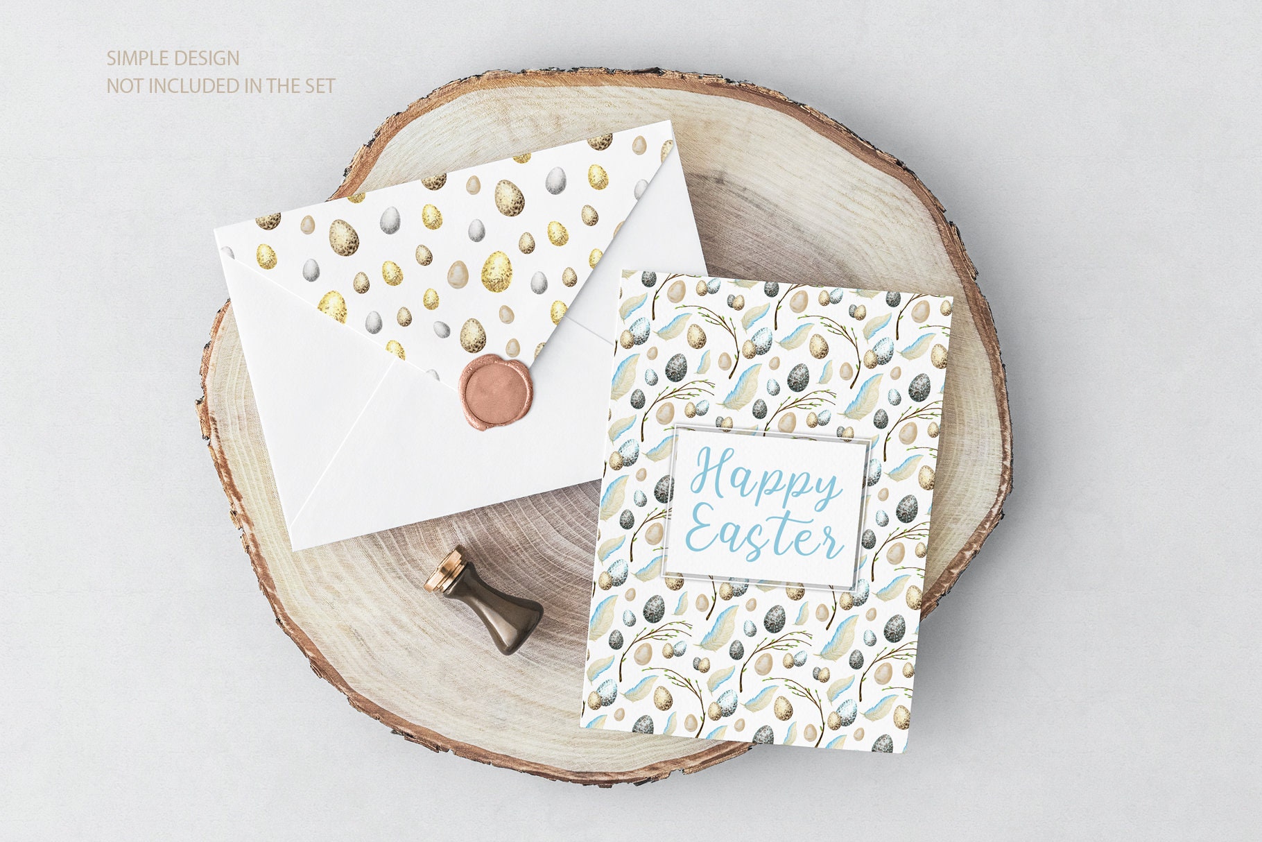 EASTER Eggs Digital Paper Pack, Watercolor Feathers Seamless Pattern ...