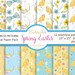 Watercolor Spring Flowers Digital Paper Pack, Floral Scrapbook ...