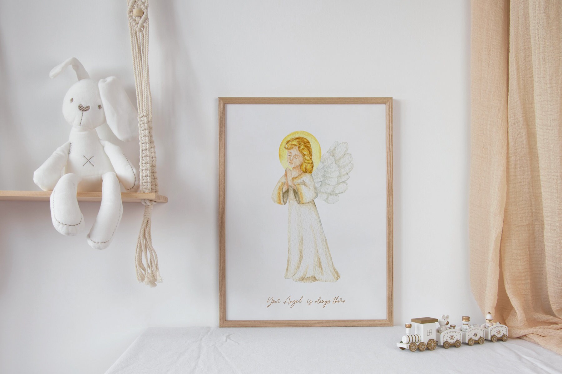 Angels Christmas Watercolor Clipart, Baby Angel Christian Baptism ...