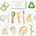 Watercolor Zero Waste Clipart: Eco-friendly Bathroom PNG (digital ...