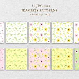 Watercolor Spring Floral Digital Paper Pack, Flowers Scrapbook ...