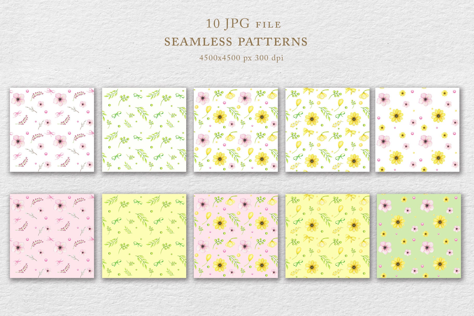 Watercolor Spring Floral Digital Paper Pack Flowers Scrapbook - Etsy