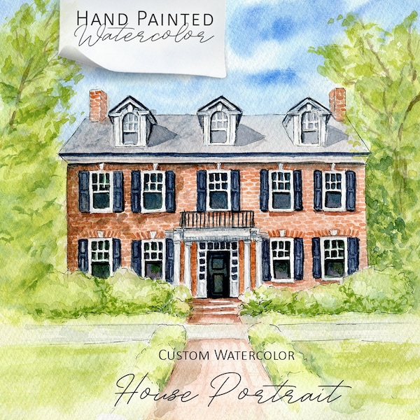 Custom House Portrait - Etsy