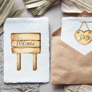 Watercolor Wooden Signs Clipart, Wood Arrow Boards, Rustic Wood Planks ...