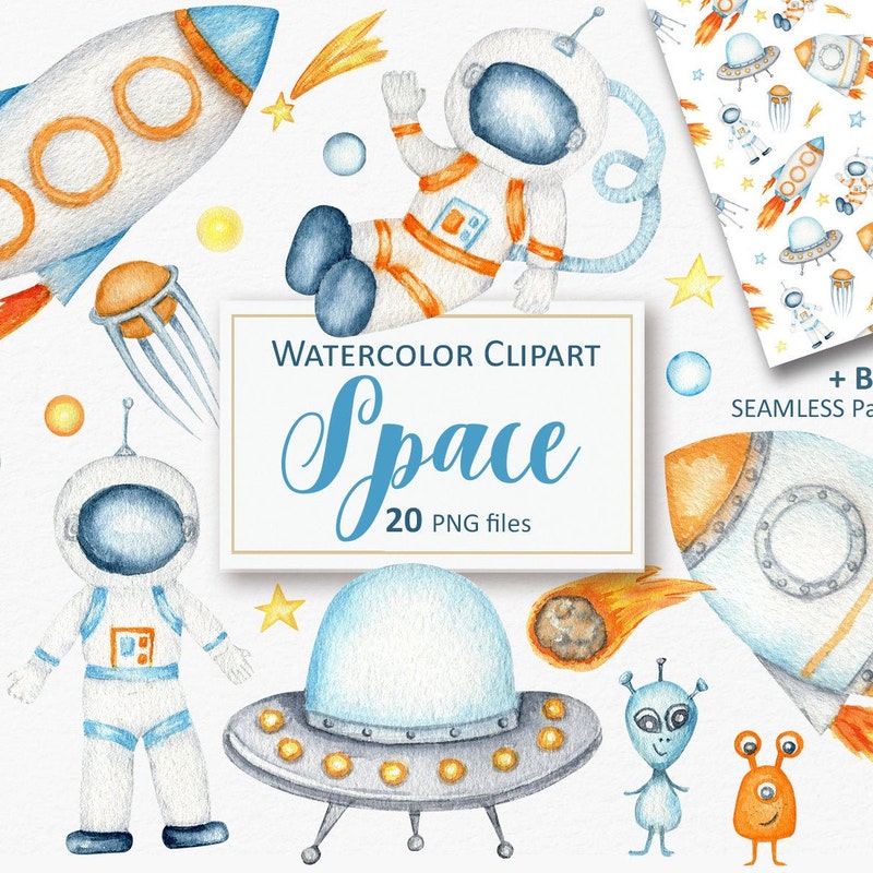 Outer Space Clipart - Etsy