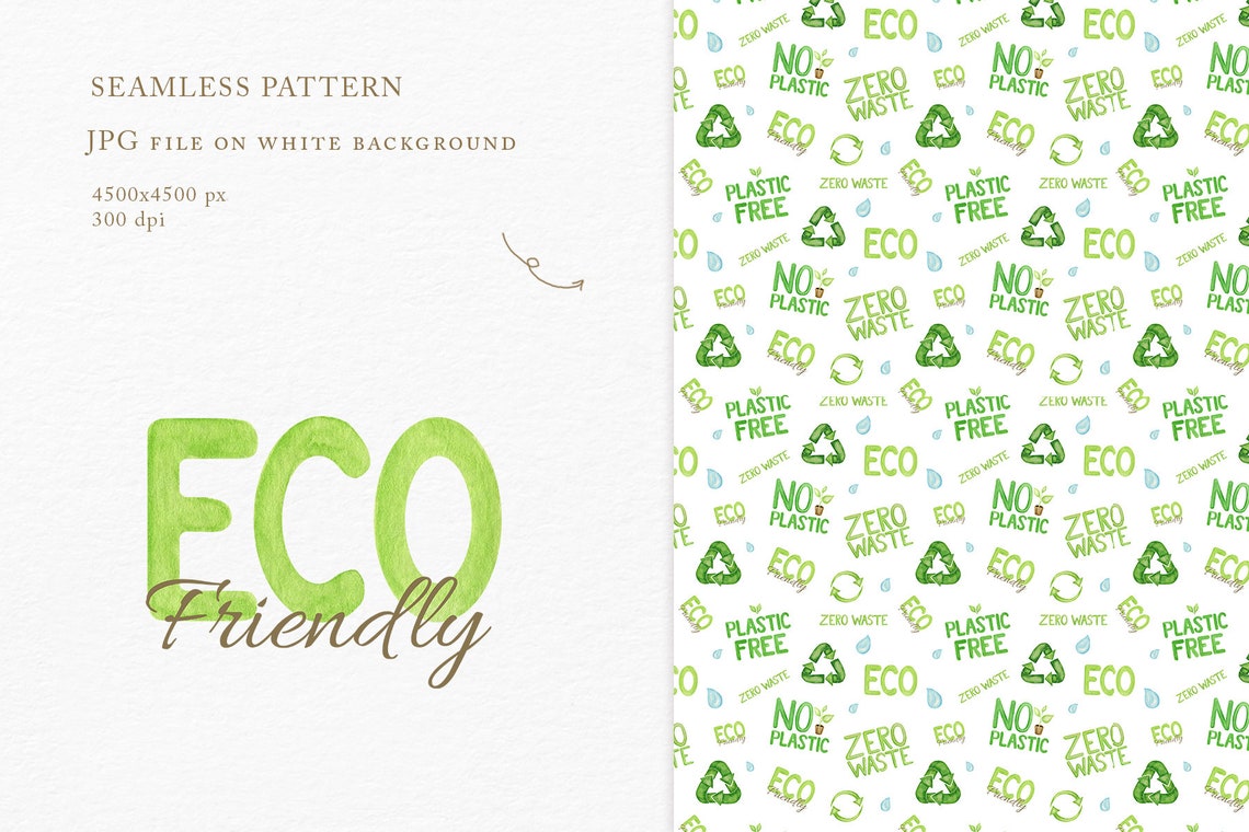 Reduce Reuse Recycle Signs Clipart. Zero Waste, Save the Earth, Eco ...