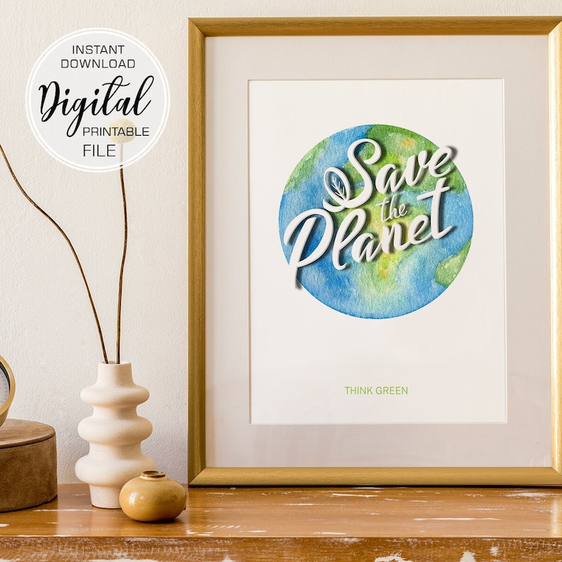 Save Earth Poster - Etsy UK