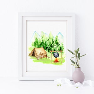 Watercolor Travel Clipart Png, Summer Landscape Woodland Cute ...