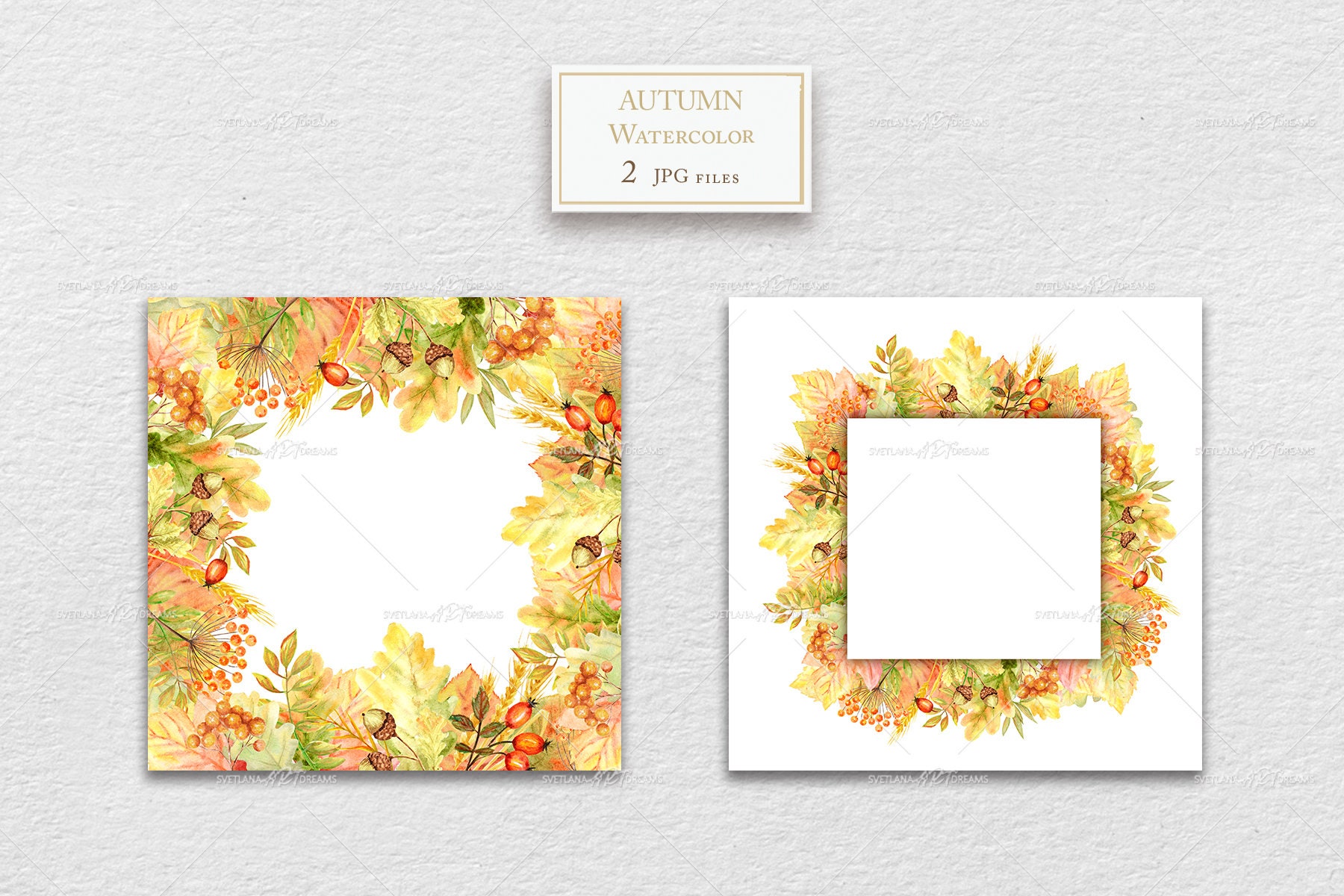 Watercolor Autumn Border PNG Clipart, Fall Leaves Frames Social Media ...
