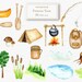 Watercolor Travel Clipart Png, Fishing Clip Art Summer Woodland Cute ...