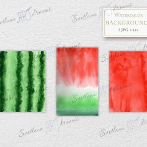 Watercolor Watermelon Clipart. Summer Fruit Clip Art. Tropical Red Pink ...