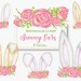 Floral Bunny Ears Easter Clipart, Watercolor Spring Rabbit Ears With ...