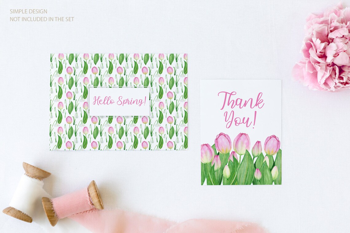 Watercolor Tulip Clipart PNG, Spring Pink Tulips Flowers Clip Art ...