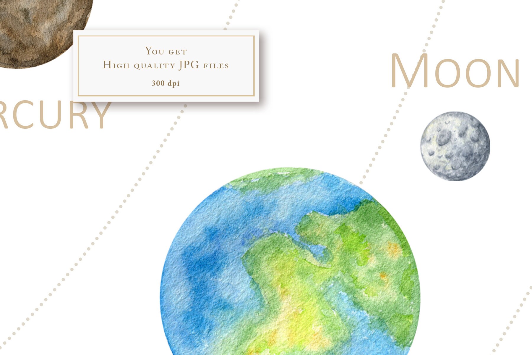 Solar System Poster Outer Space Wall Art Print Watercolor - Etsy