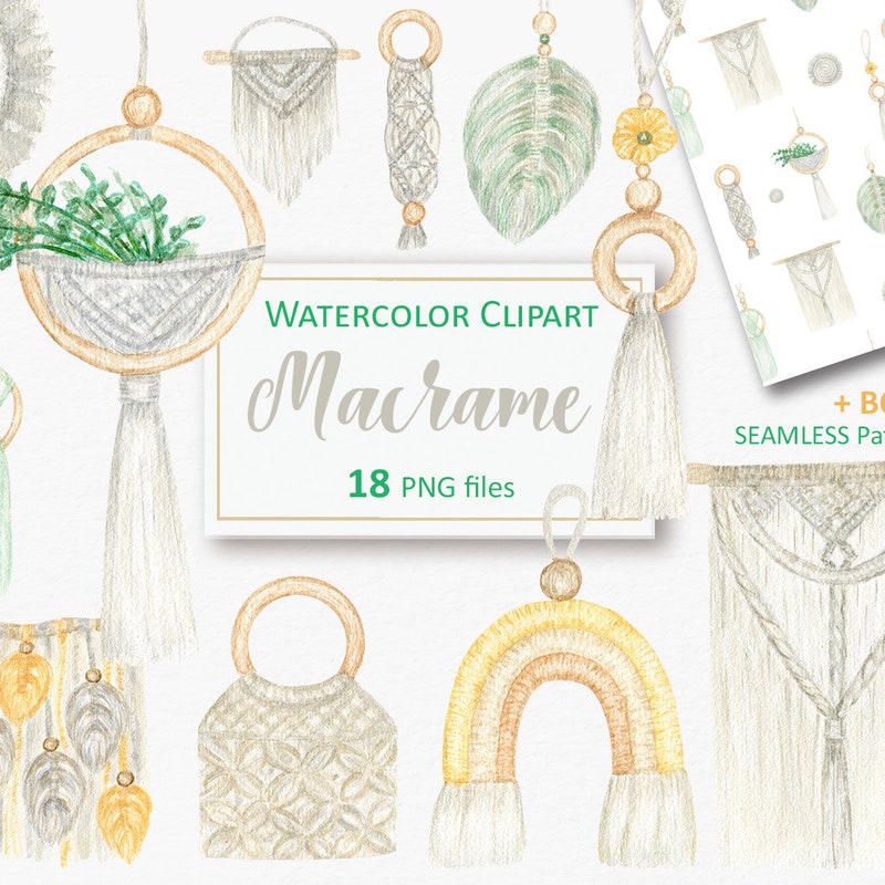 Macrame Clipart - Etsy