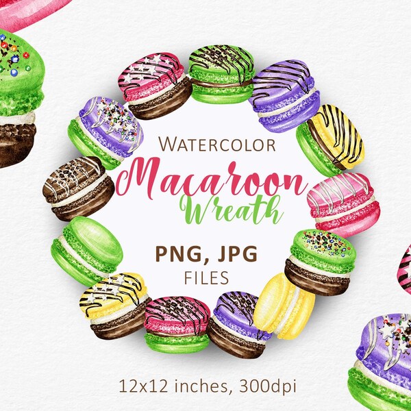Macarons Clip Art - Etsy