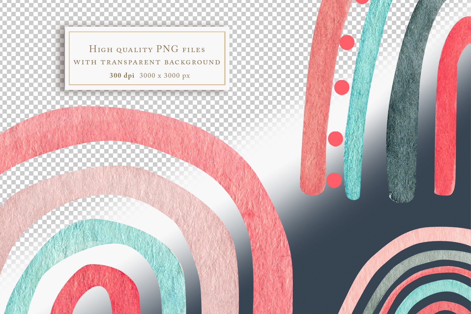 Watercolor Rainbow Digital Clipart Set. Hand Painted Nursery - Etsy