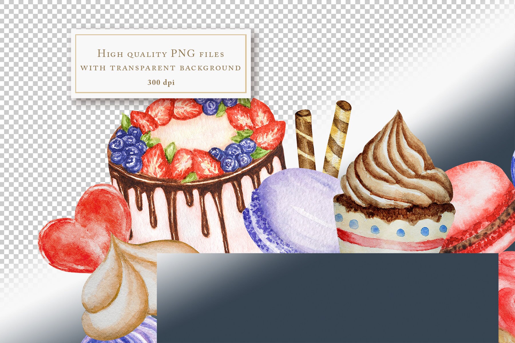 Bakery Logo Design Frame Watercolor, Baking Clipart Sweets Cakes ...