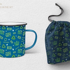 Earth Friendly Digital Paper Clipart, Zero Waste Living Pattern ...