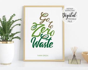 Zero Waste Poster - Etsy