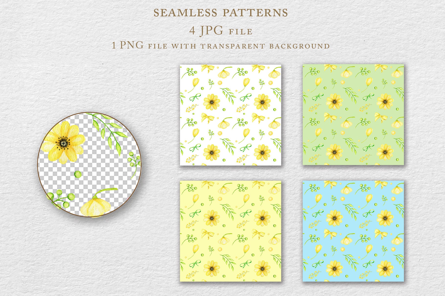 Watercolor Spring Flowers Digital Paper Pack, Floral Scrapbook ...