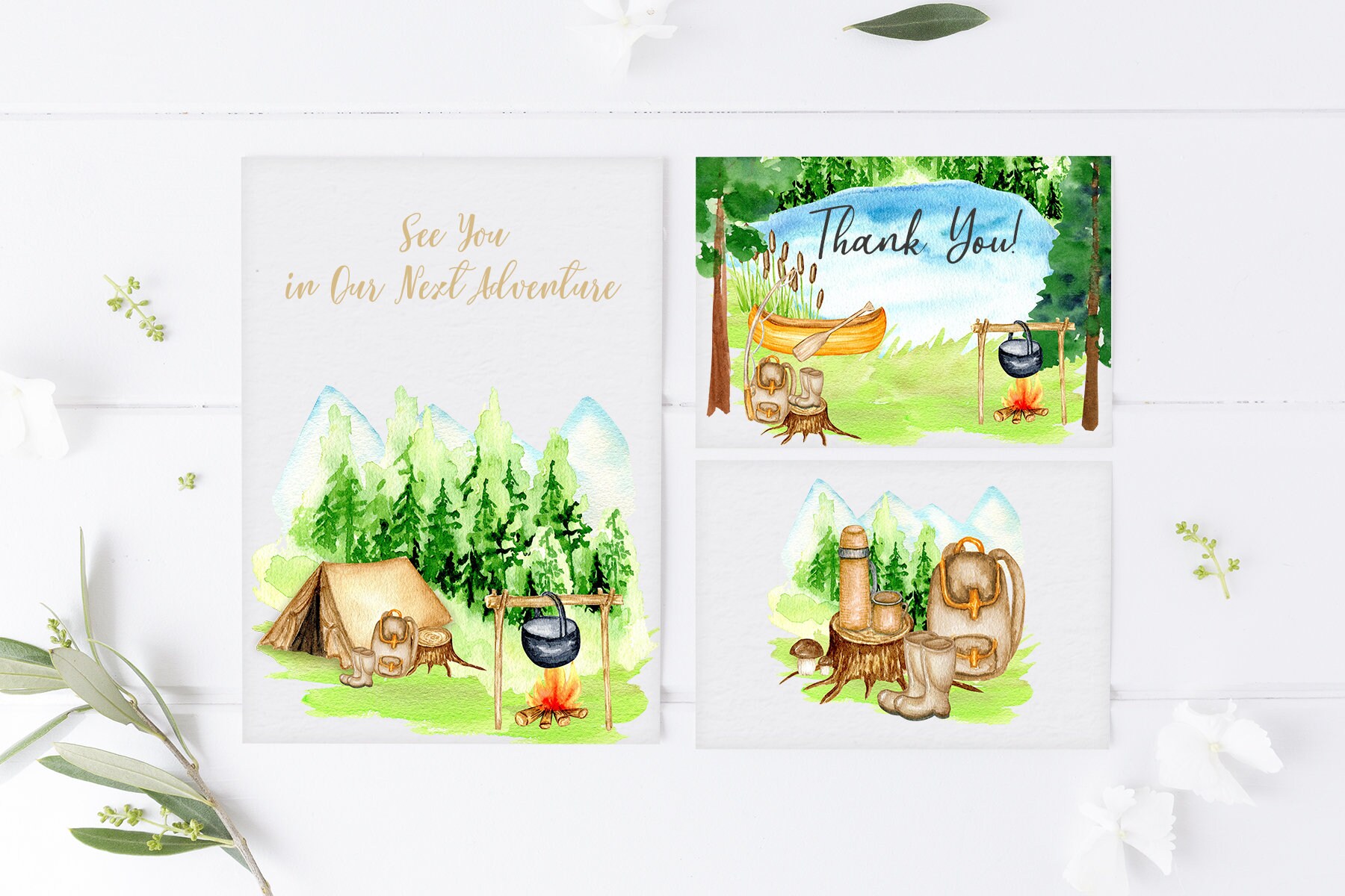Watercolor Travel Clipart Png, Summer Landscape Woodland Cute ...