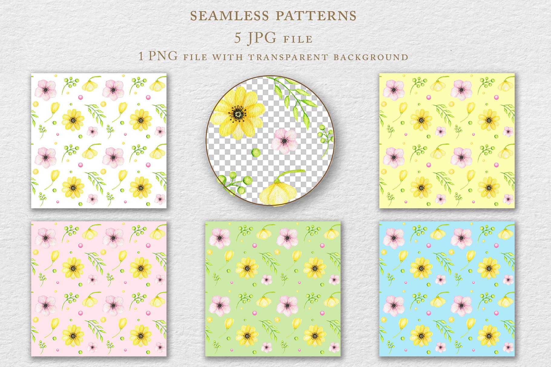 Watercolor Spring Flowers Digital Paper Pack Floral Scrapbook - Etsy