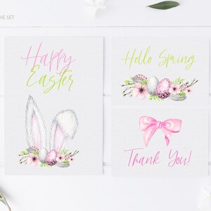 Easter Bunny Ears Clipart, Watercolor Spring Holyday Rabbit Ears With ...