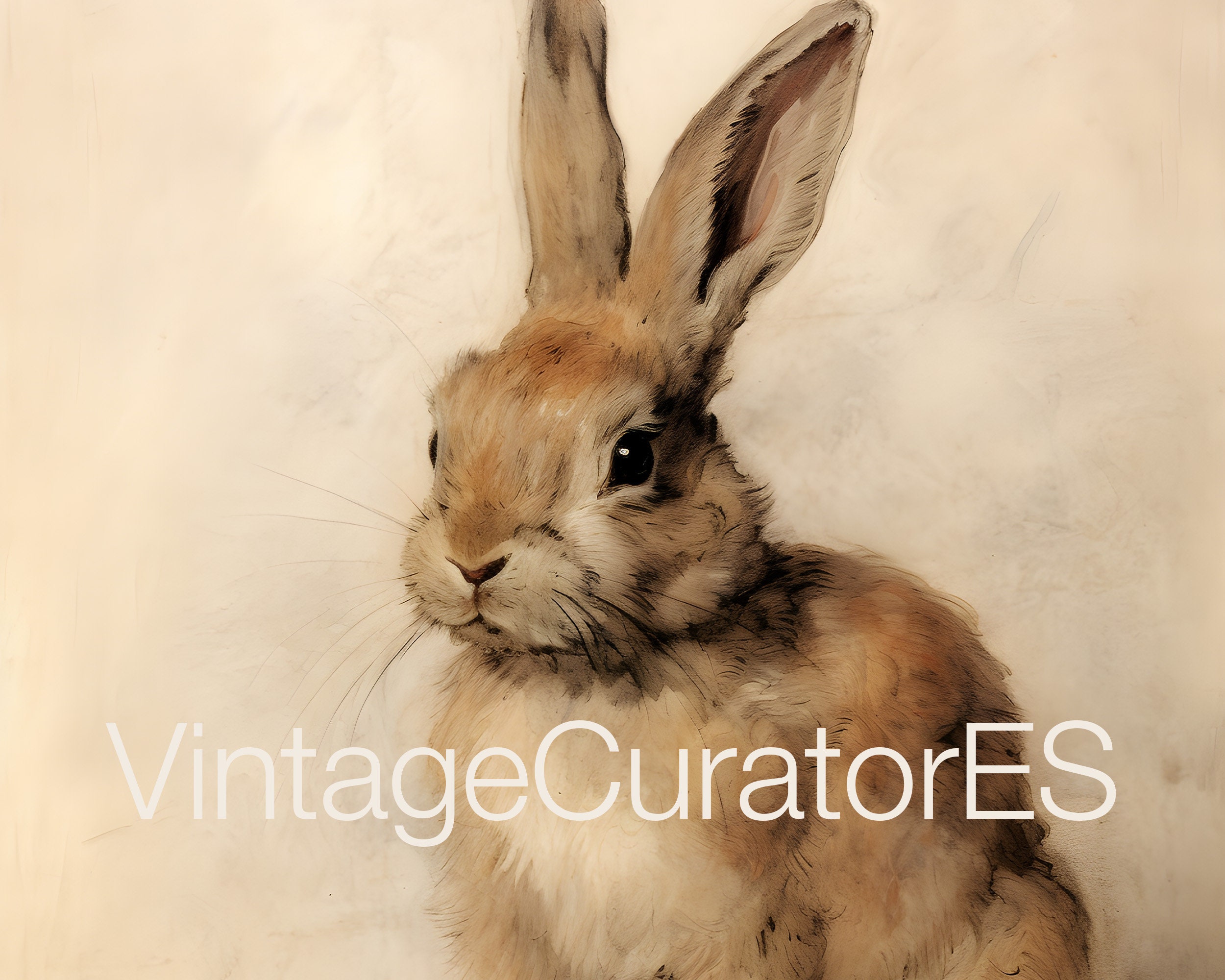 Vintage Rabbit Prints, Antique Animal Decor, Farmhouse Printable Art ...