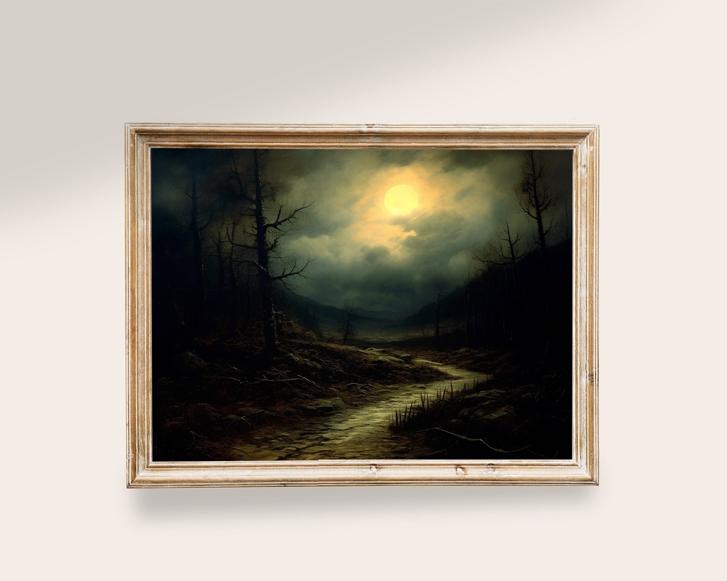 Vintage Moody Dark Landscape, PRINTABLE ART, Dark Academia Decor ...