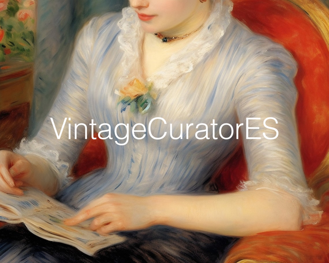 Woman Reading Vintage Prints, Reading Books Poster, Cottagecore Decor ...